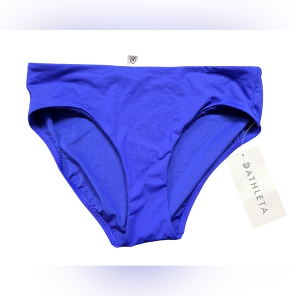 Athleta | Swim | Athleta Solid Blue Clean Full Bottom Swim Bikini ...